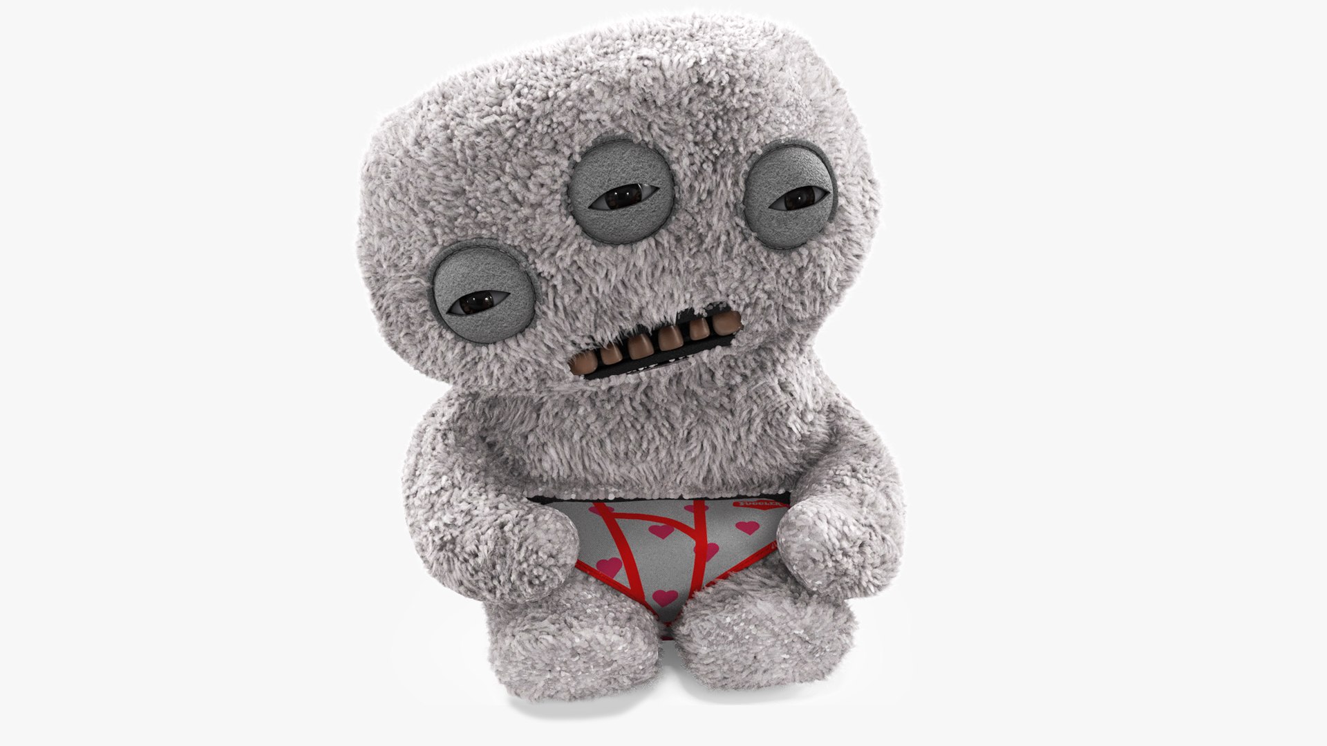 Fuggler Annoyed Plush Alien Toy White Fur Rigged 3D Model - TurboSquid ...