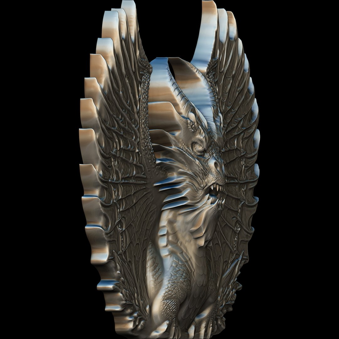 Dragon Head Relief No11 3D Print Model Model - TurboSquid 2334711