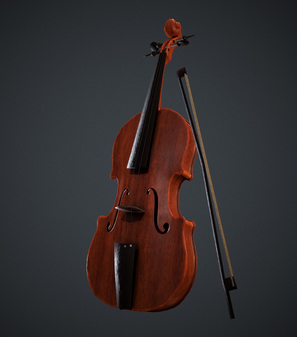 Violin model - TurboSquid 1345298