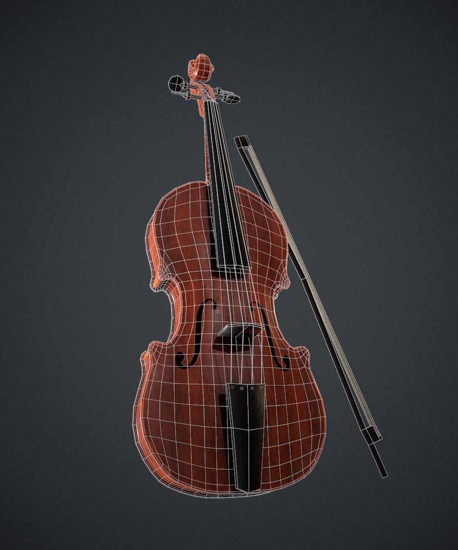 Violin model - TurboSquid 1345298