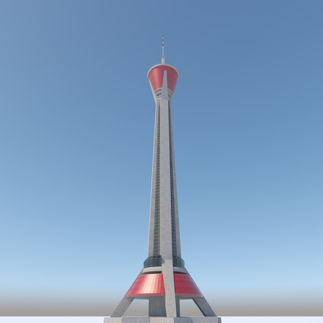 3D West Pearl Tower Model - TurboSquid 1445447