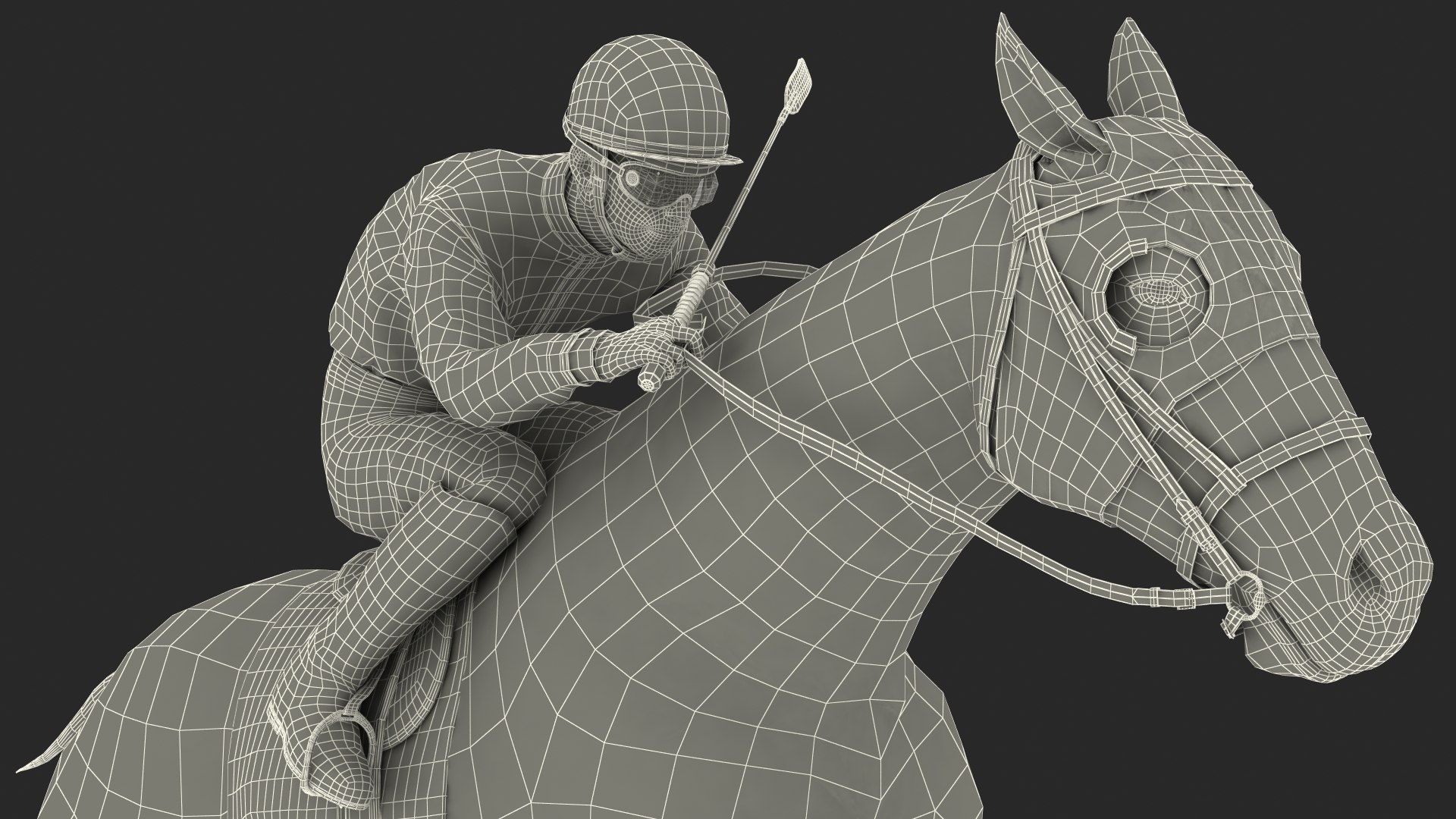 Jumping Black Racing Horse 3D - TurboSquid 1459674