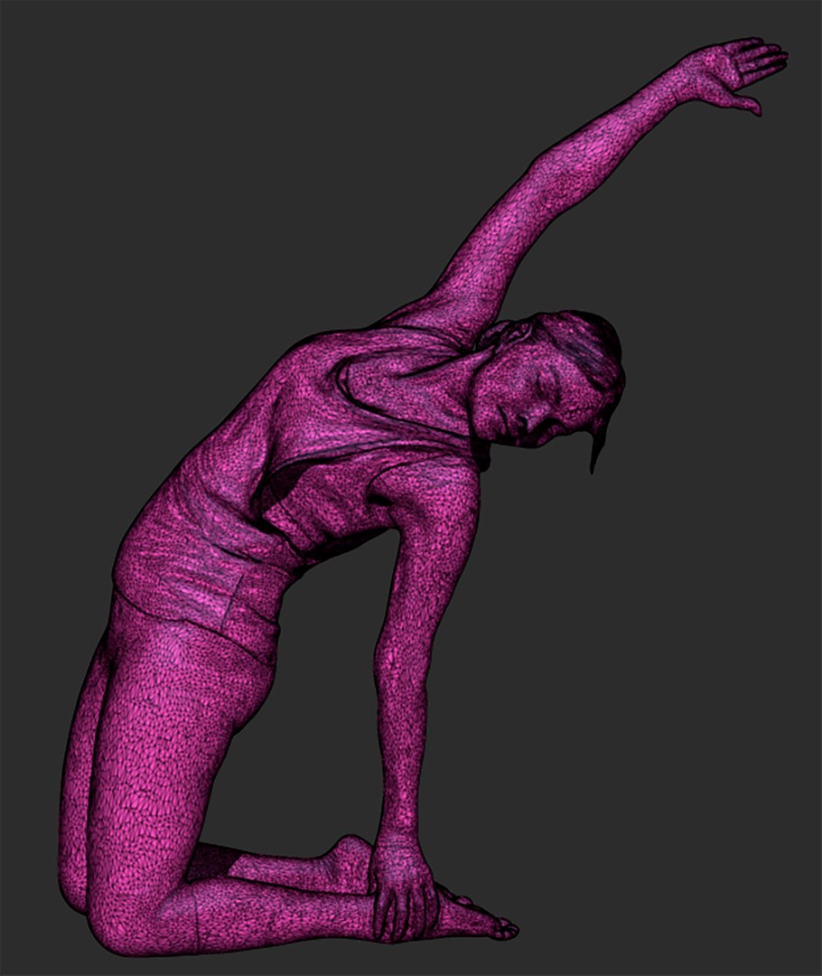 3D Model Woman In Yoga Pose 439 - TurboSquid 2184299