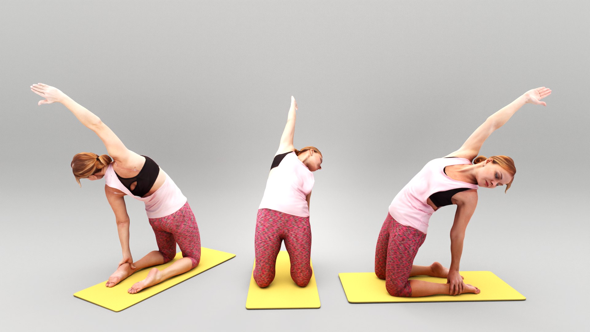 3D Model Woman In Yoga Pose 439 - TurboSquid 2184299