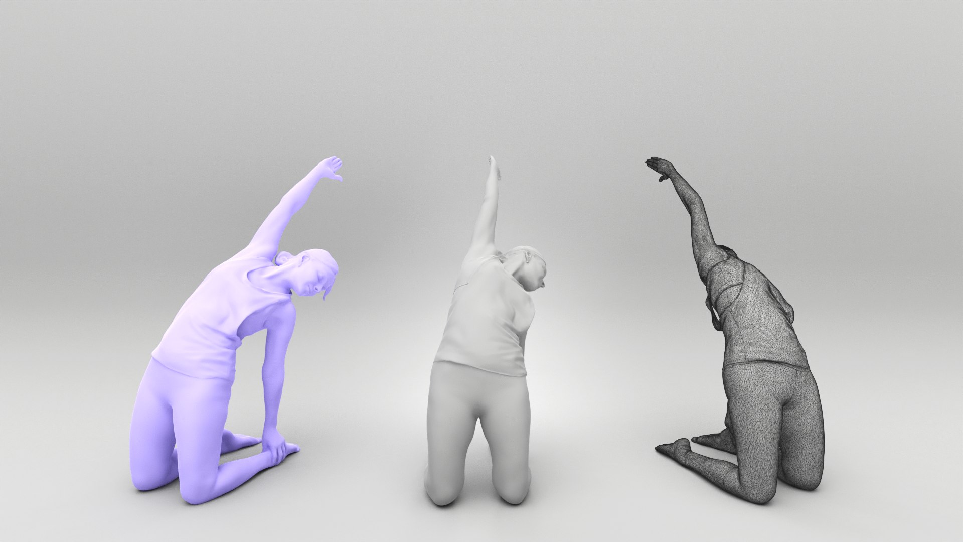 3D Model Woman In Yoga Pose 439 - TurboSquid 2184299