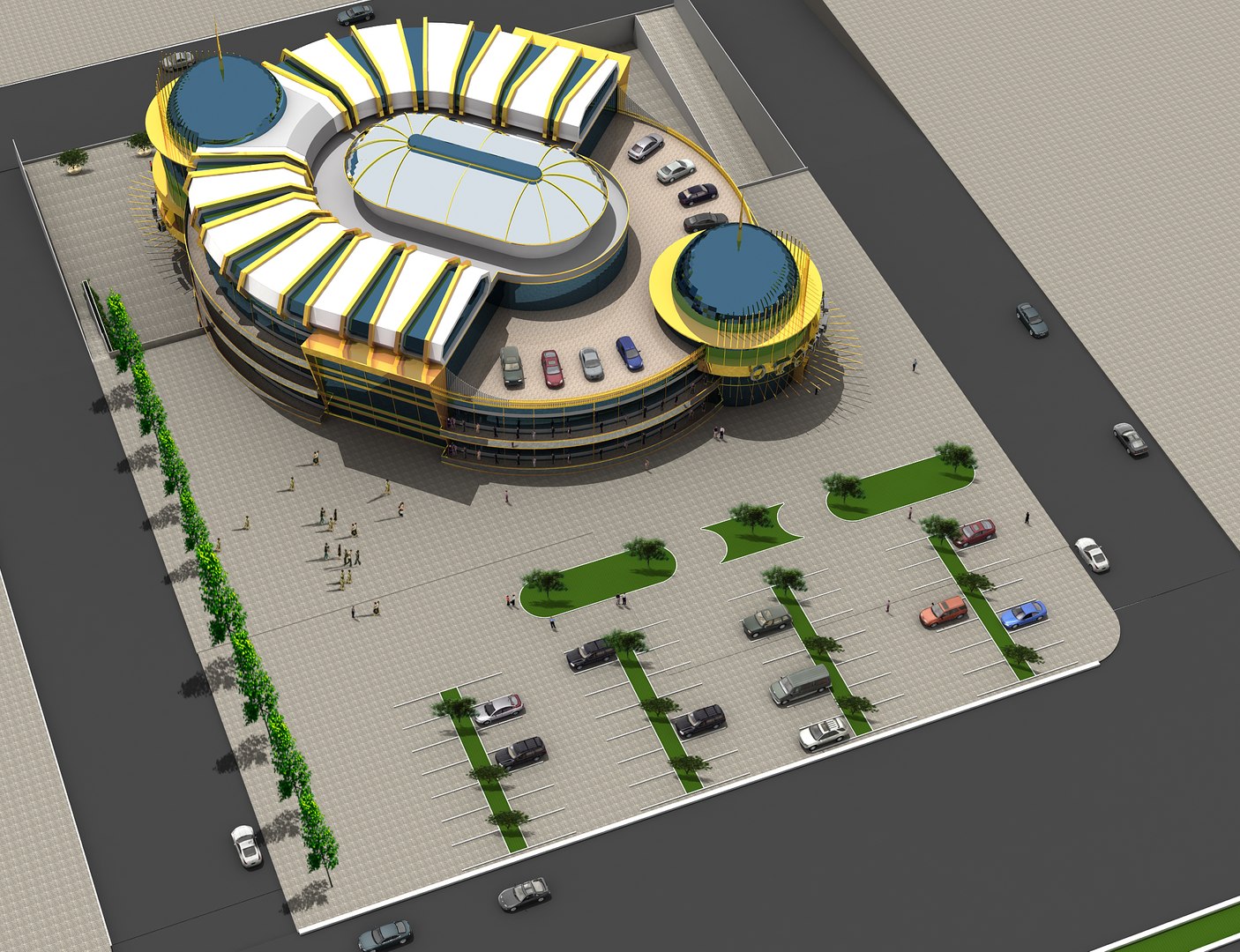 Car Showroom 3D Model - TurboSquid 1226788