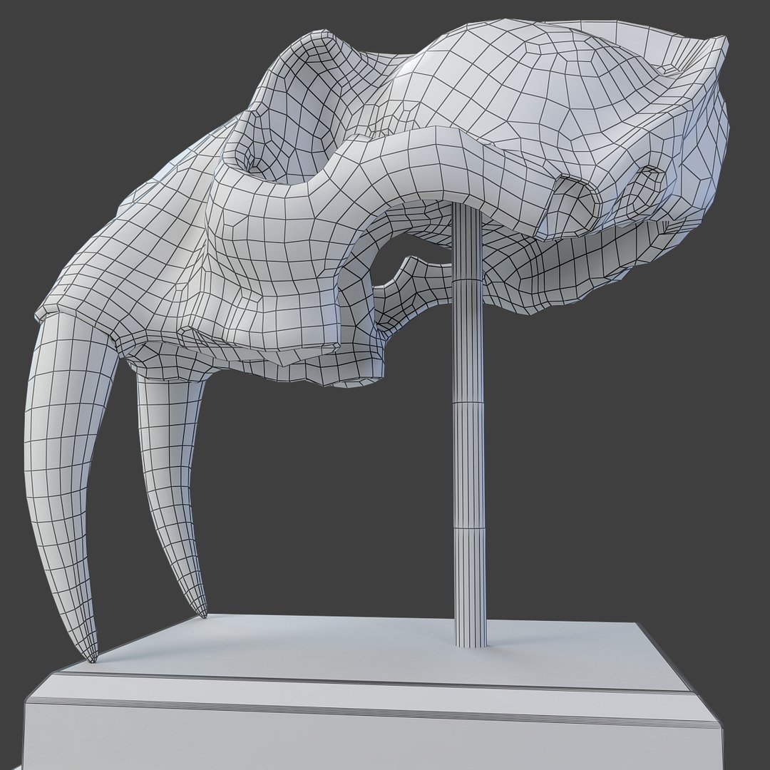 3d Model Of Fossilized Saber Tooth Skull