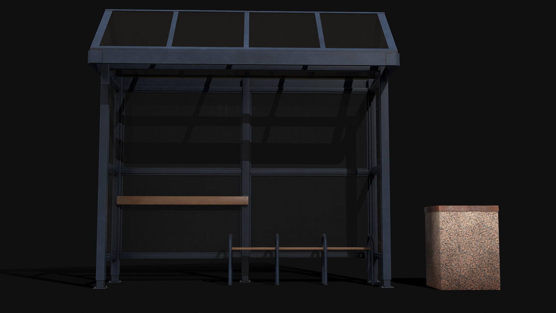 3D Bus Stop Model - TurboSquid 1806840