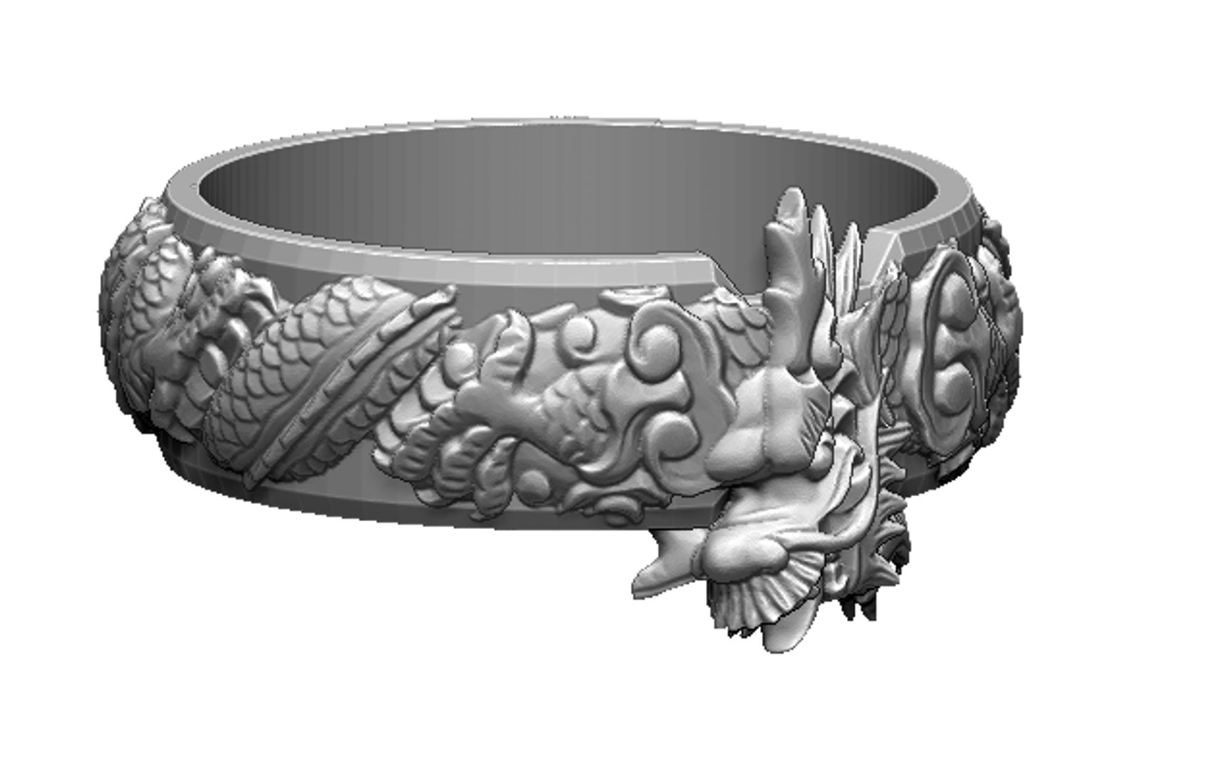 3D Dragon Ring Printable Model - TurboSquid 1563586