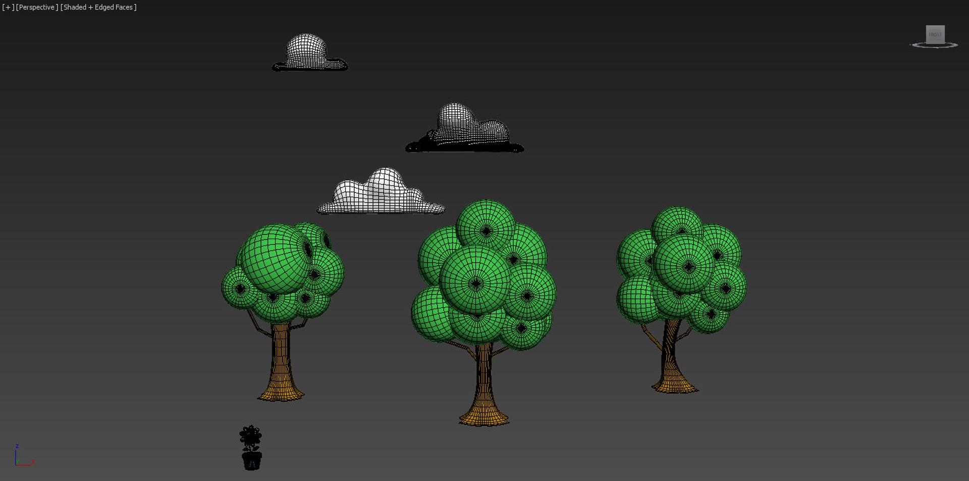 3D Trees Cloud Flower - TurboSquid 1651091