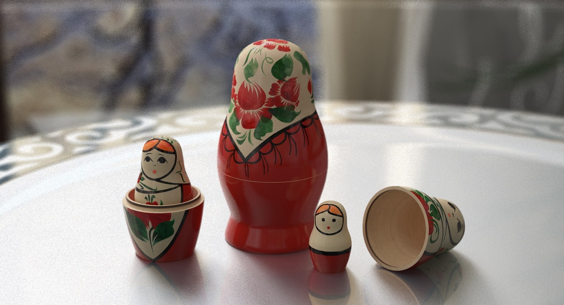 3D Matryoshka Doll Set Model - TurboSquid 1292085