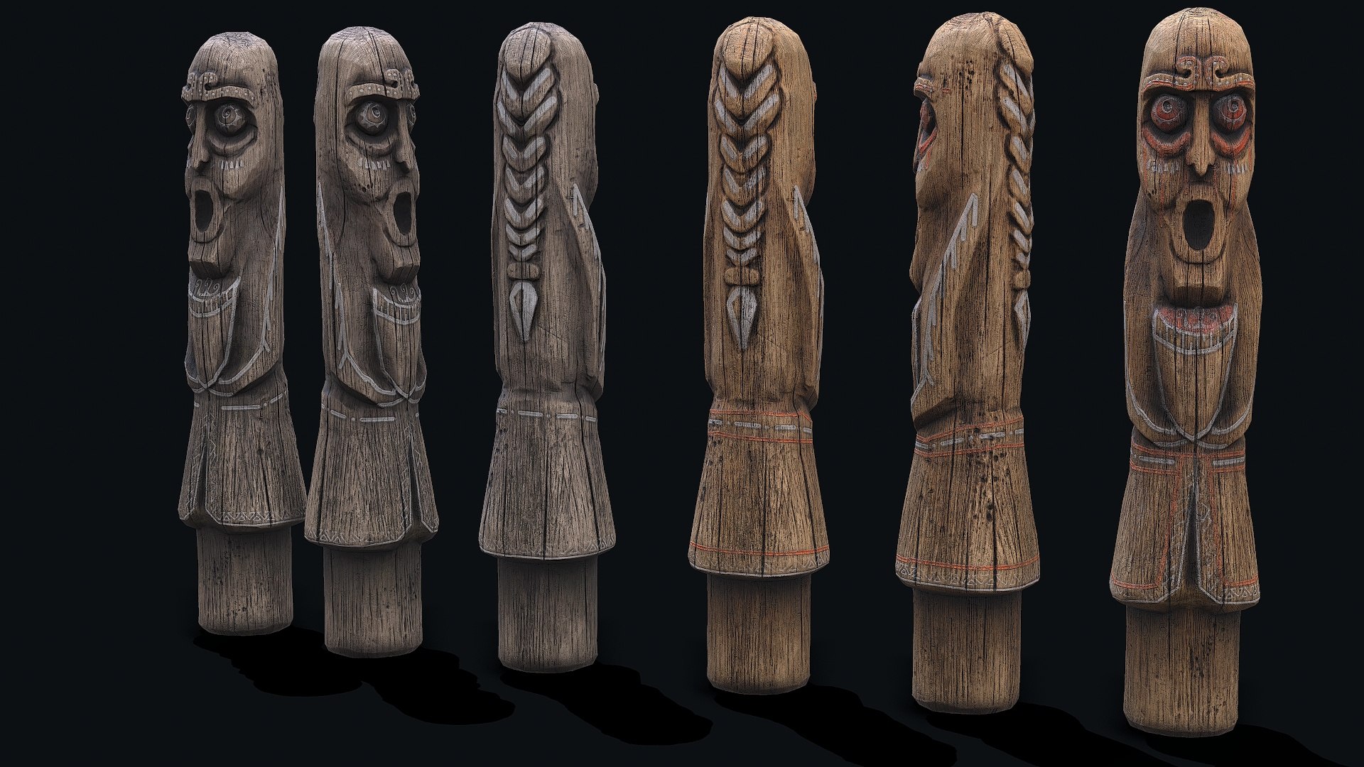 Totem Wood 5 3D Model - TurboSquid 2135456