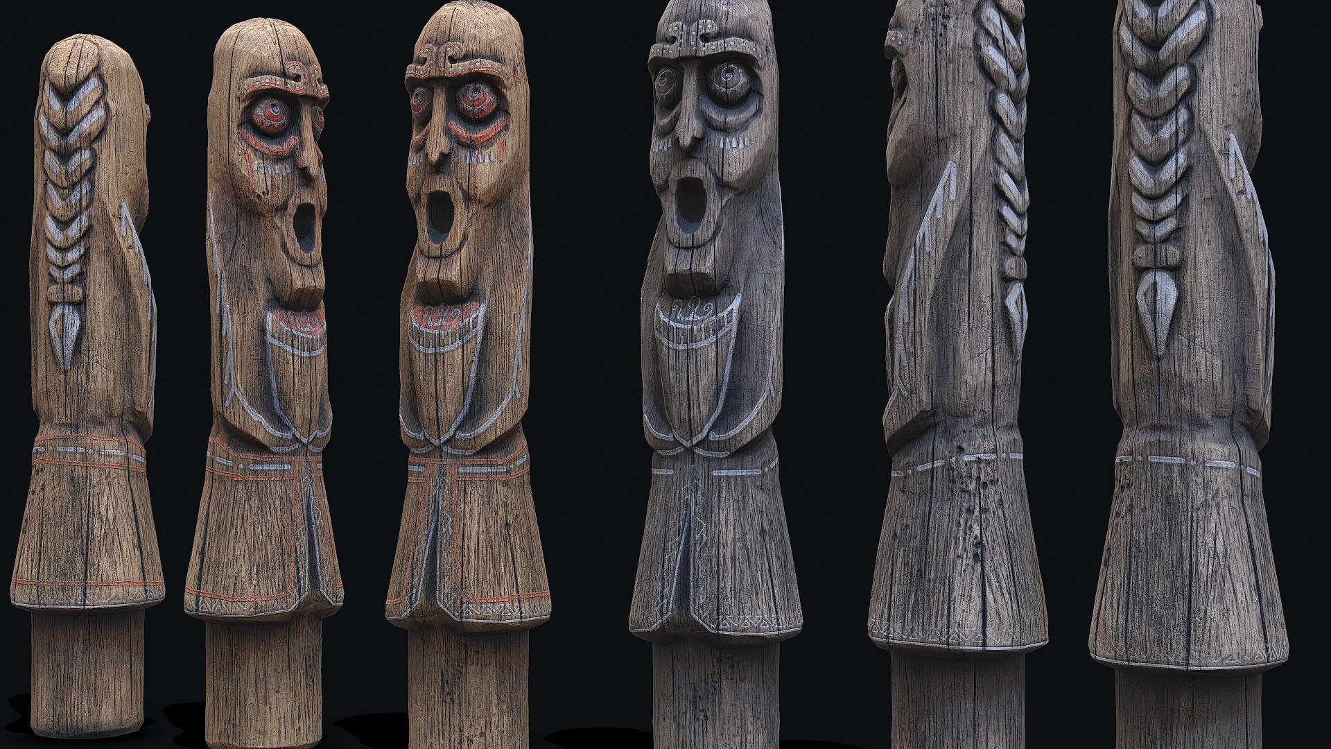 Totem Wood 5 3D Model - TurboSquid 2135456