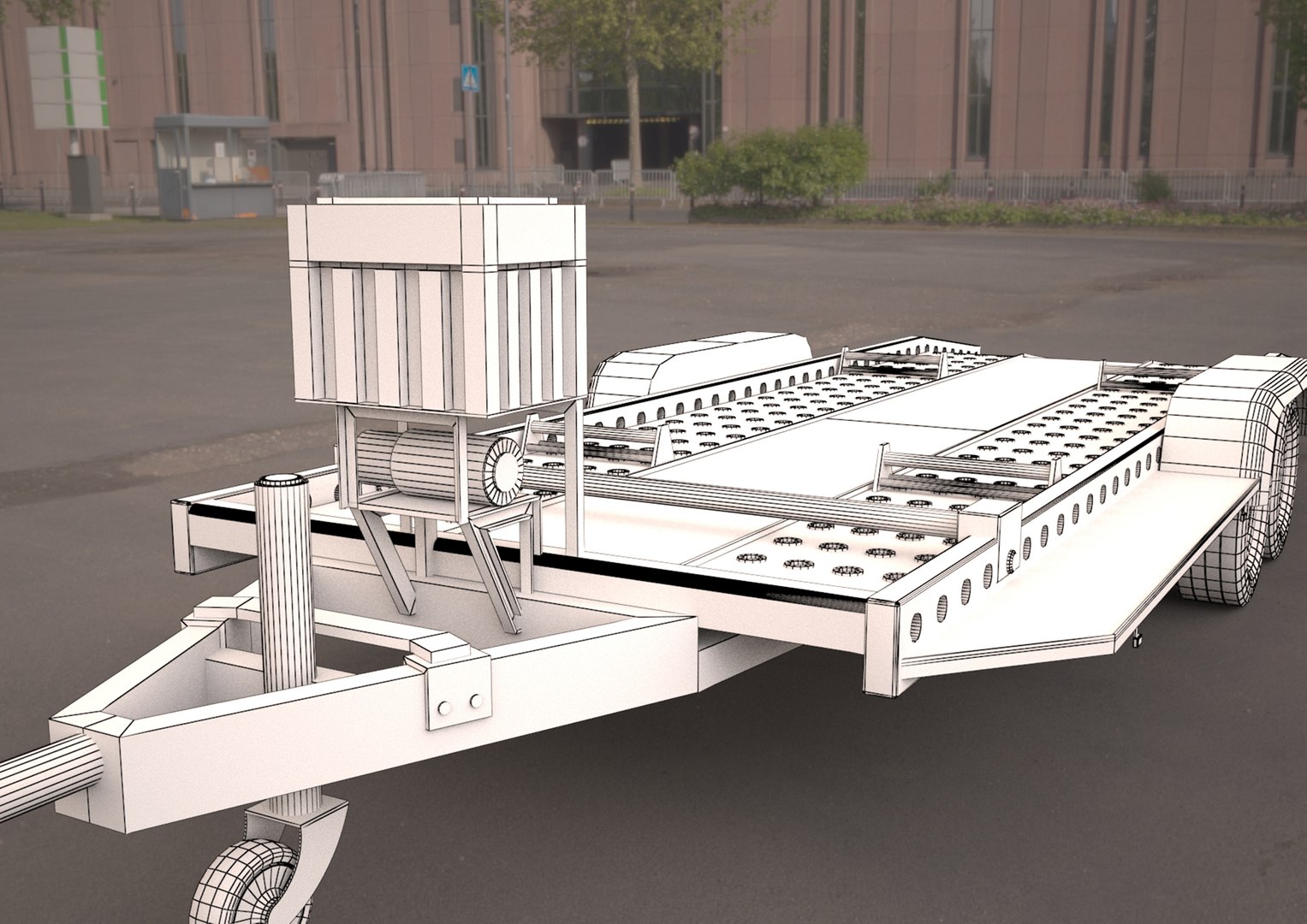 Car carrier trailer 3D model - TurboSquid 2062427
