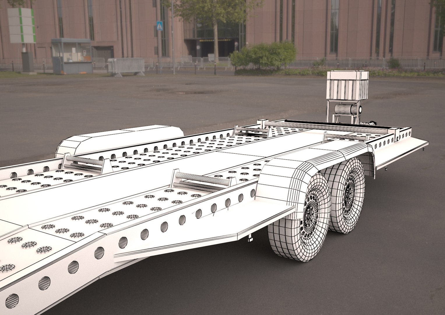 Car carrier trailer 3D model - TurboSquid 2062427