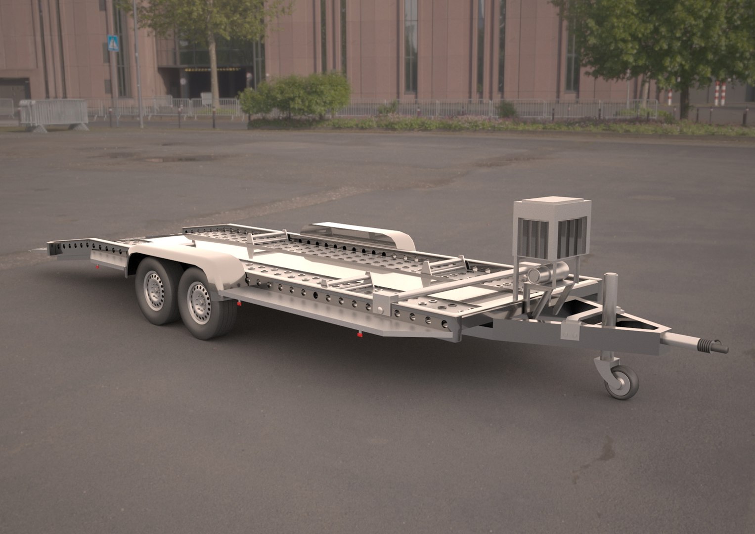 Car carrier trailer 3D model - TurboSquid 2062427