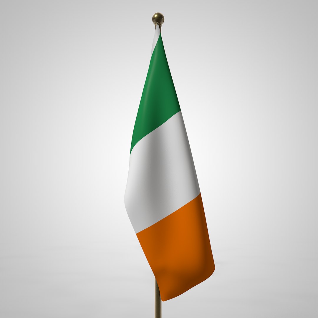 3D irish flag pole model - TurboSquid 1301346