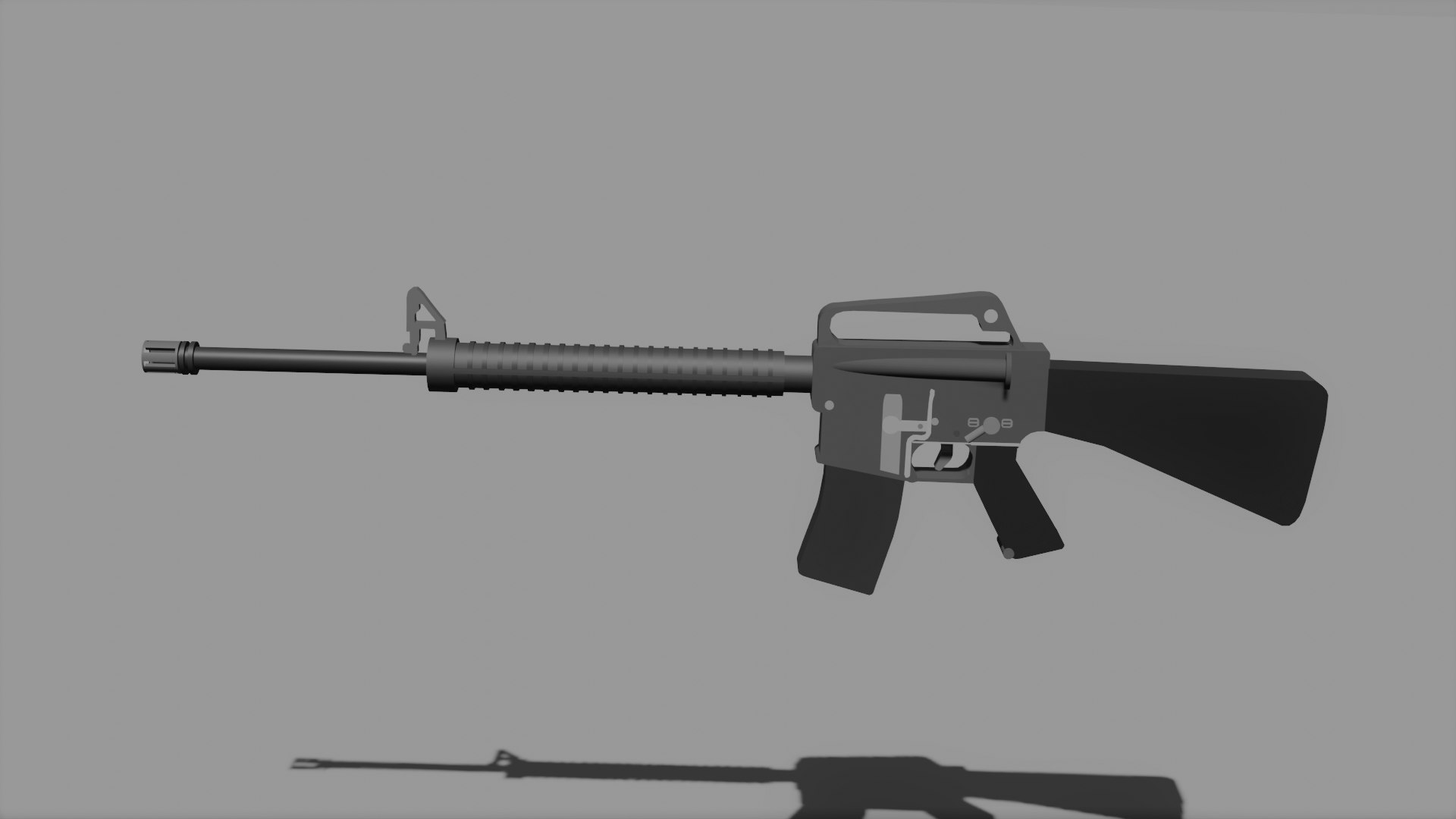 M16 Rifle In Blender Model - TurboSquid 2046074
