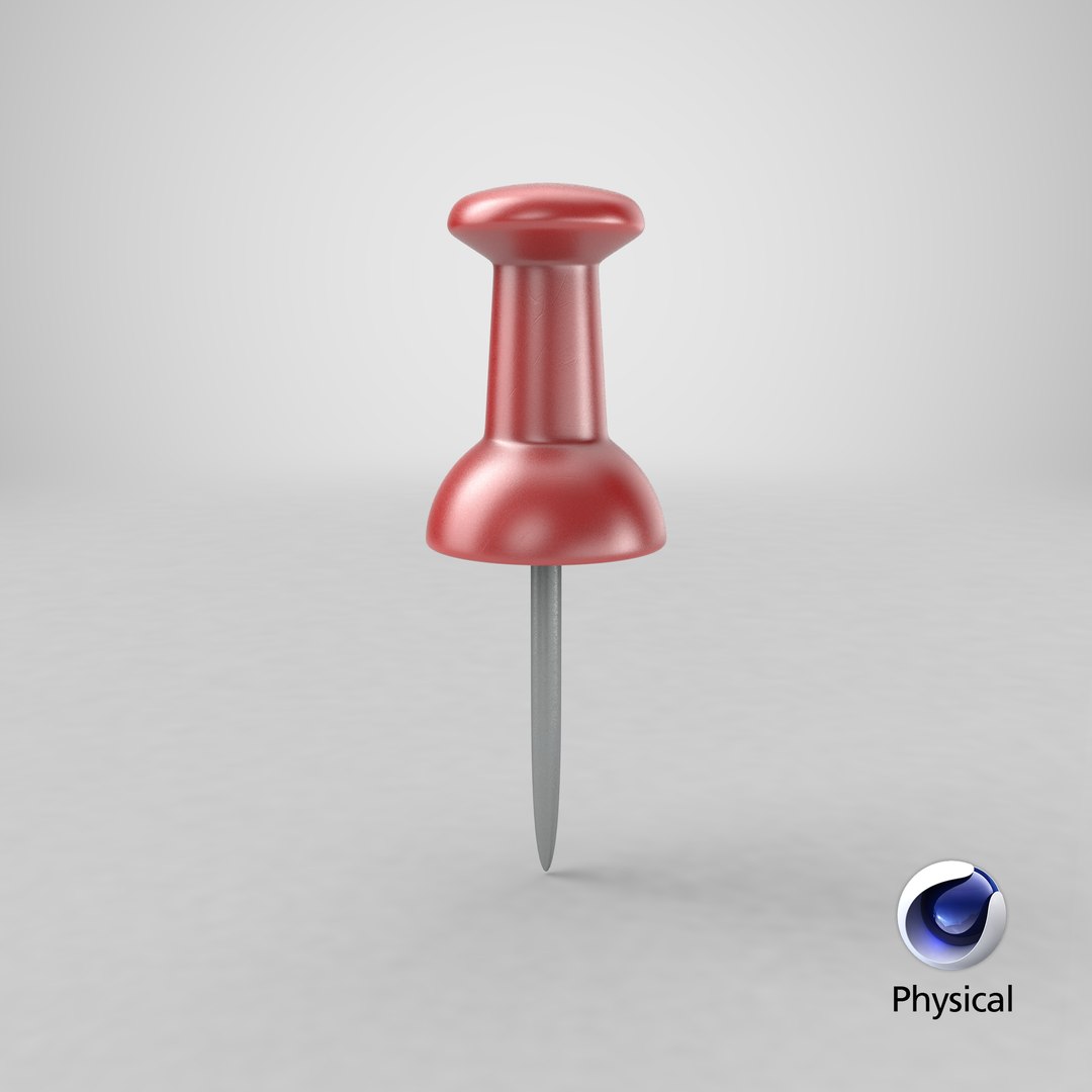 3d model pushpin pin