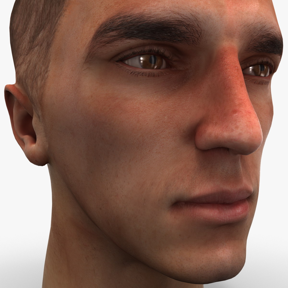 3d male head 4 model
