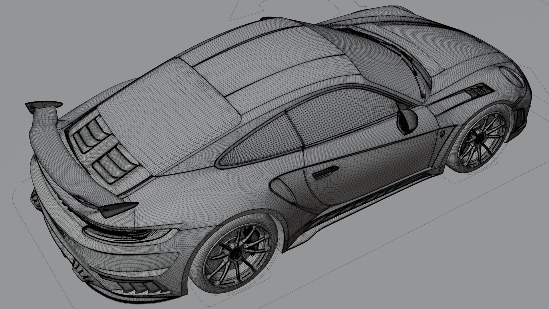 Porsche 911 Stinger GTR HQ Interior Exterior 3D Model - TurboSquid 2377402