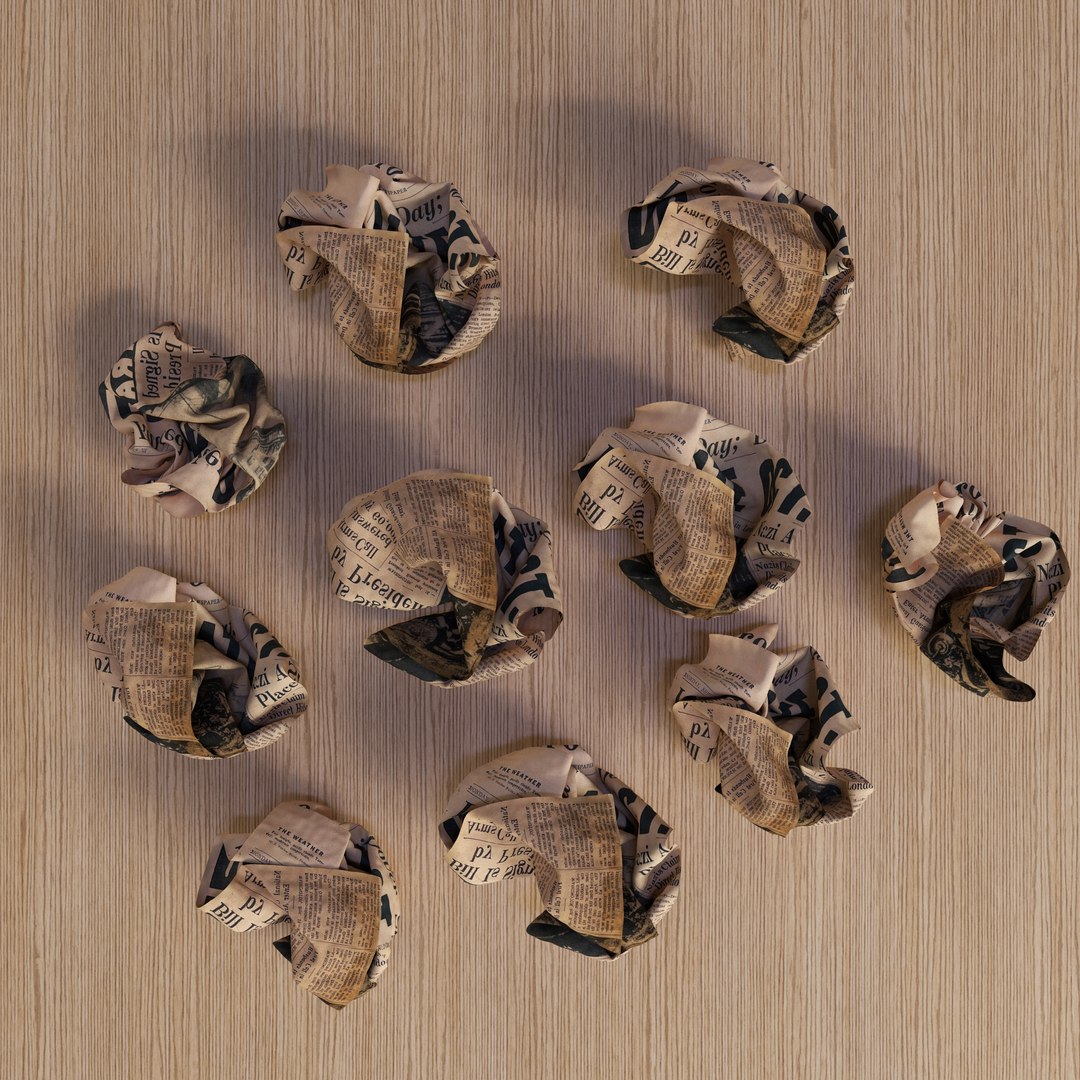 3D 10 Different Crumpled Paper - TurboSquid 2246676