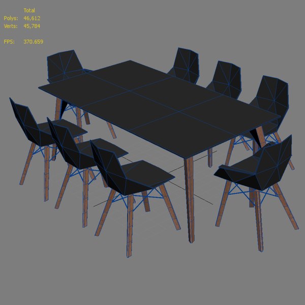 3D Faz Wood Dining Table And Chair - TurboSquid 2026169