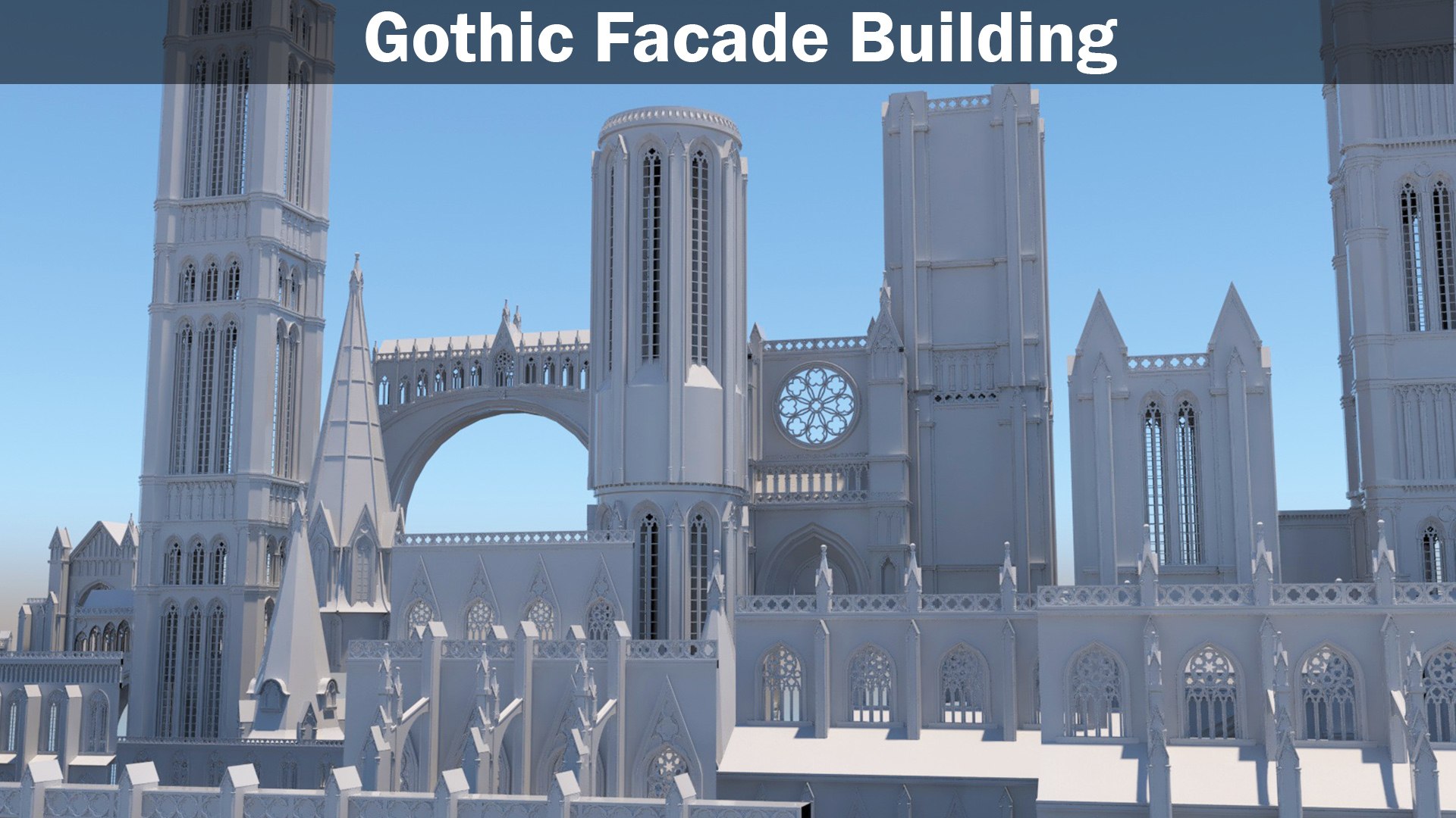 3D Gothic Architecture Model - TurboSquid 2251248