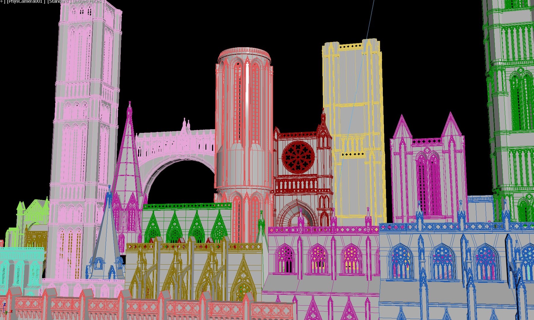 3D Gothic Architecture Model - TurboSquid 2251248