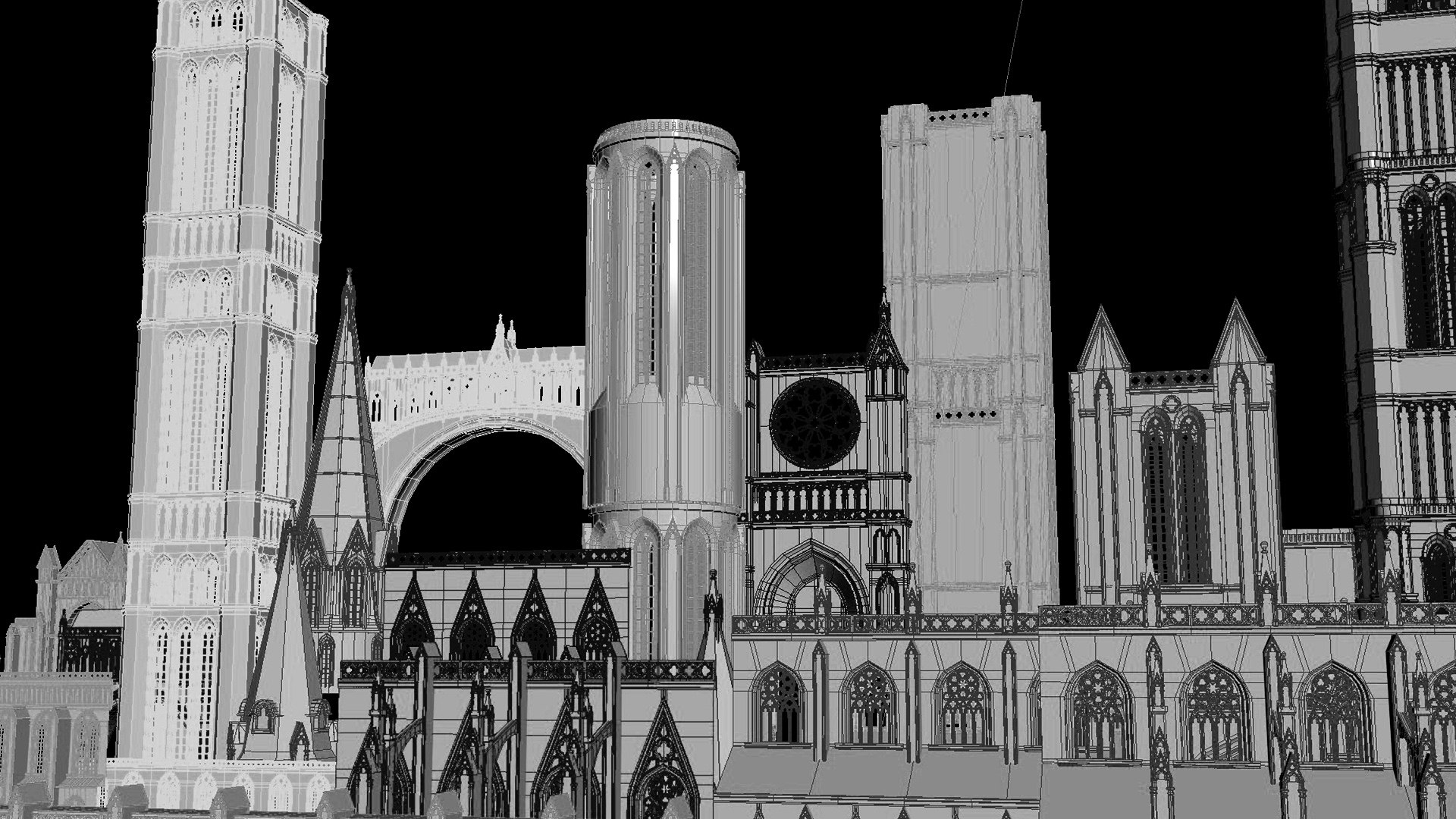 3D Gothic Architecture Model - TurboSquid 2251248