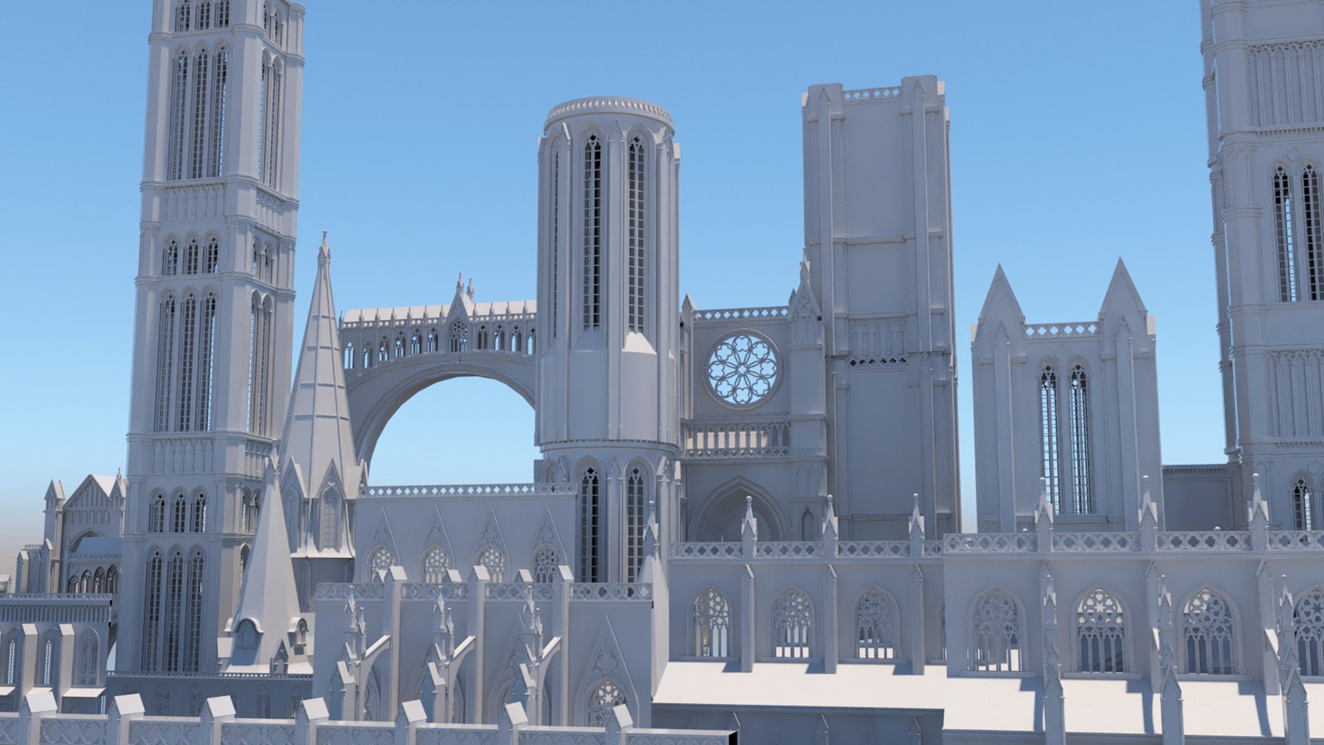 3D Gothic Architecture Model - TurboSquid 2251248
