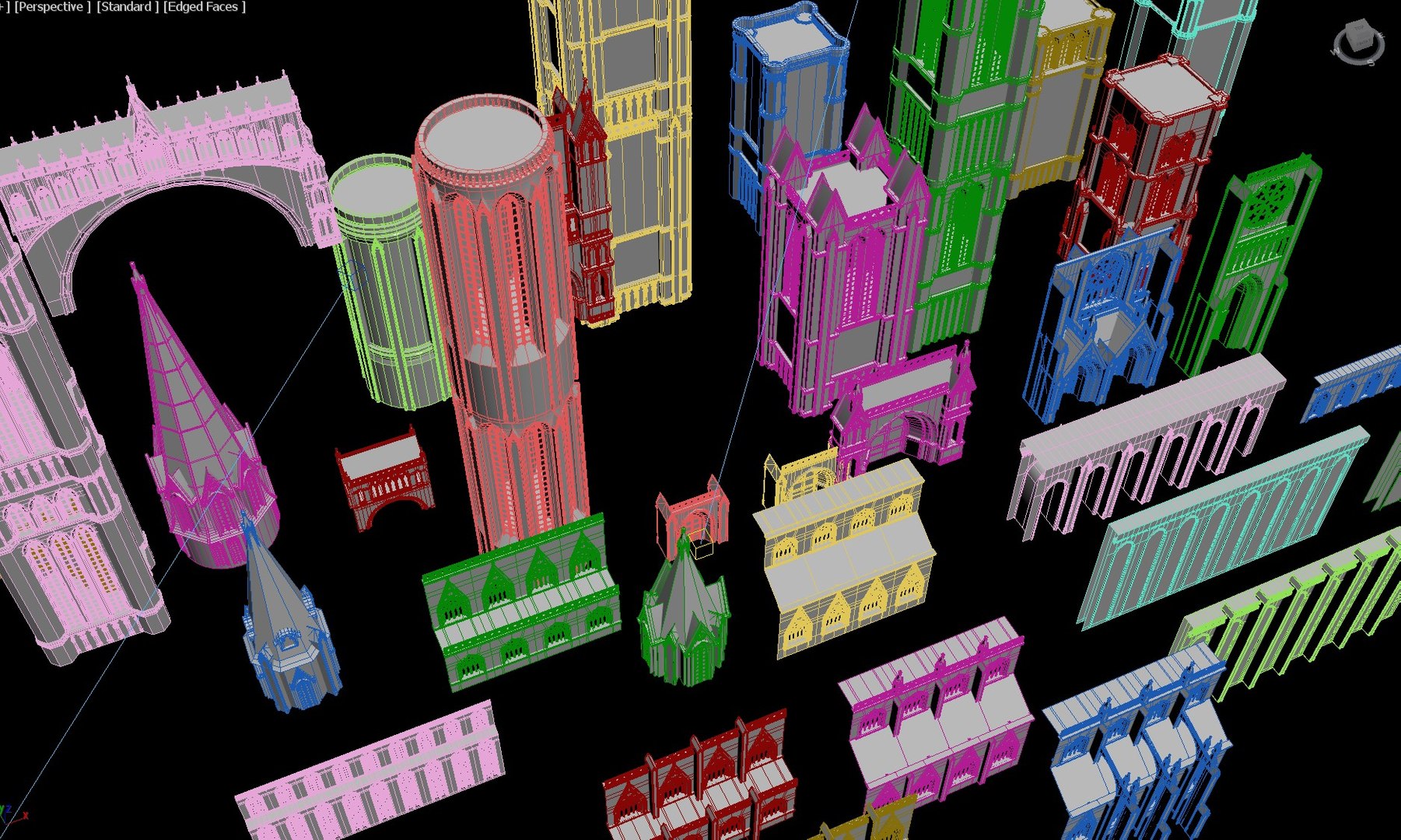 3D Gothic Architecture Model - TurboSquid 2251248
