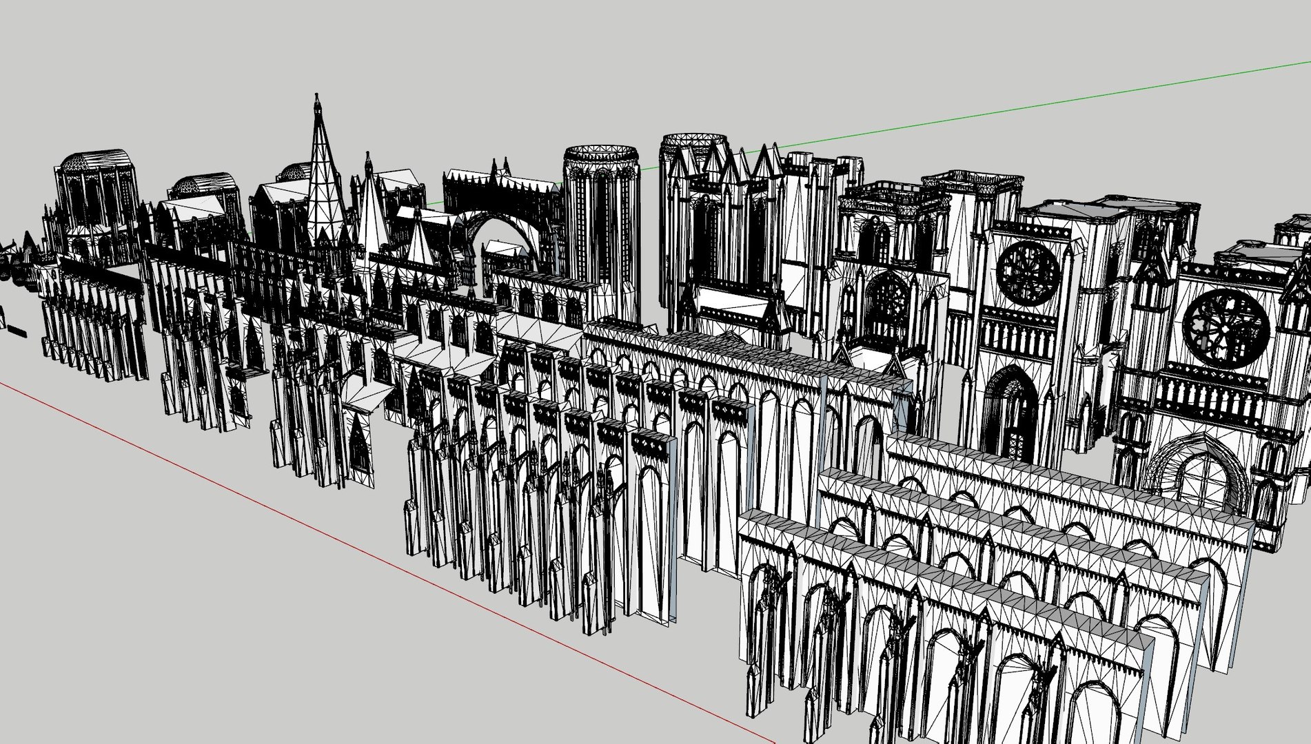 3D Gothic Architecture Model - TurboSquid 2251248