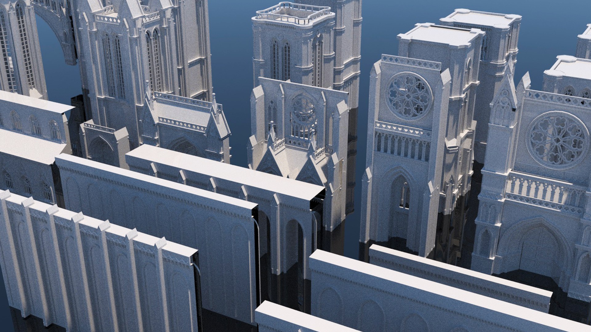 3D Gothic Architecture Model - TurboSquid 2251248