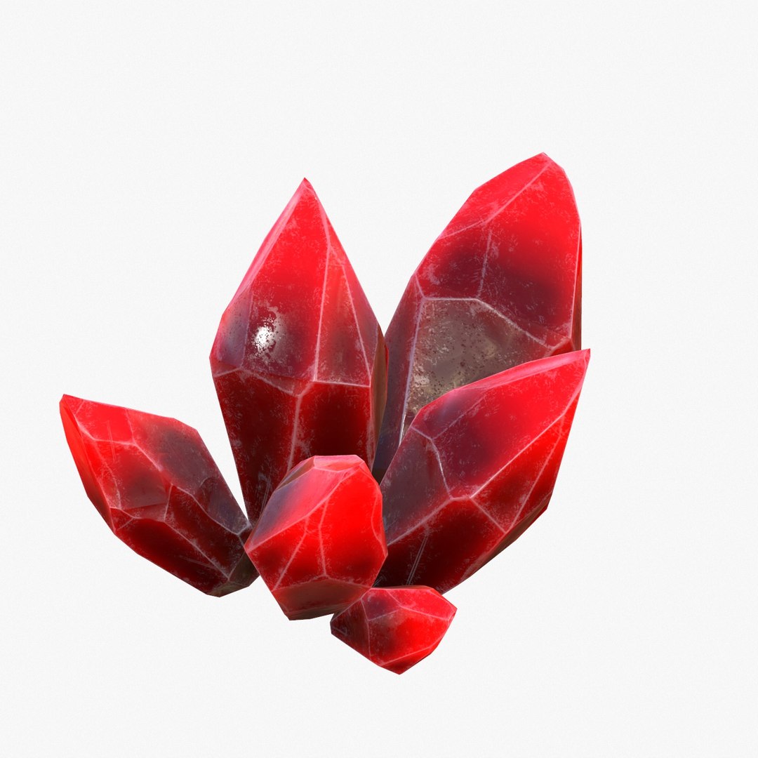 Red Crystals 3D Model - TurboSquid 1208294