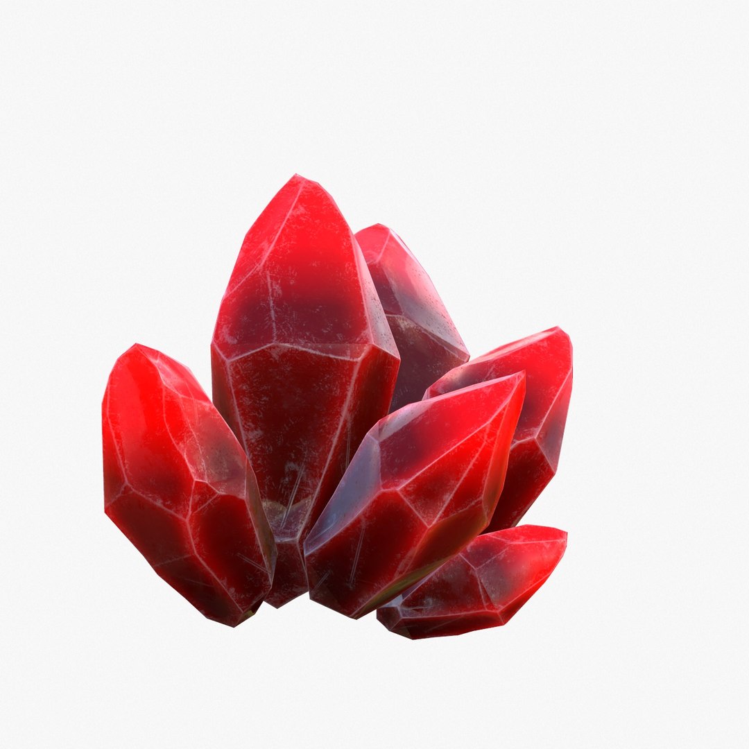 Red Crystals 3D Model - TurboSquid 1208294