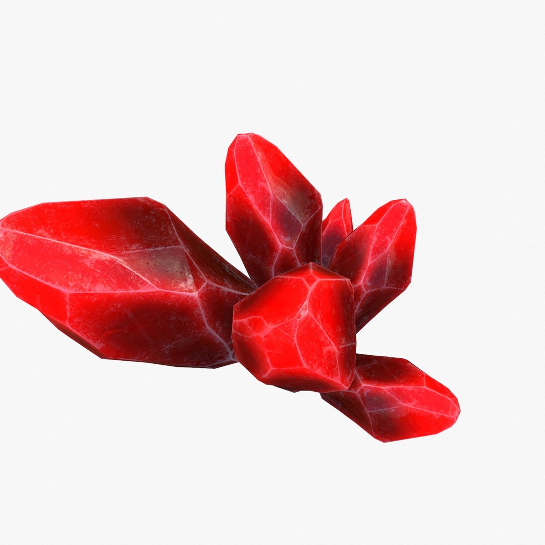Red Crystals 3D Model - TurboSquid 1208294