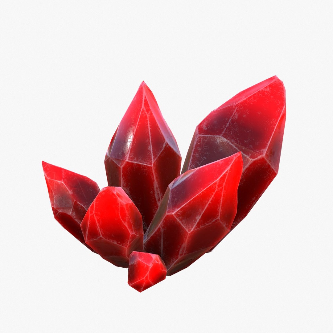 Red Crystals 3D Model - TurboSquid 1208294