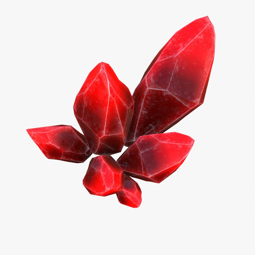 Red Crystals 3D Model - TurboSquid 1208294