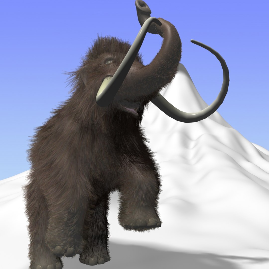 Cartoon Mammoth Rigged 3d Model