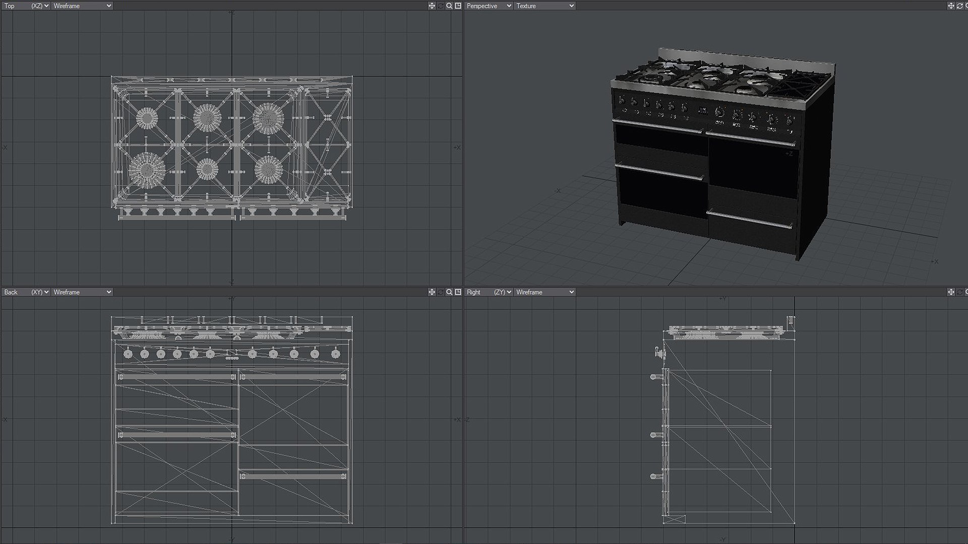 Range Cooker Oven 3D Model - TurboSquid 1954667