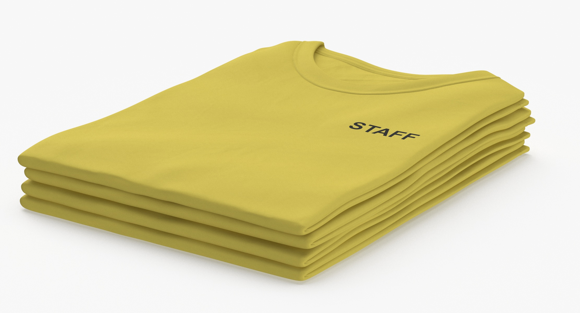 Female Crew Neck Folded Stacked Yellow Staff 02 3D Model - TurboSquid ...