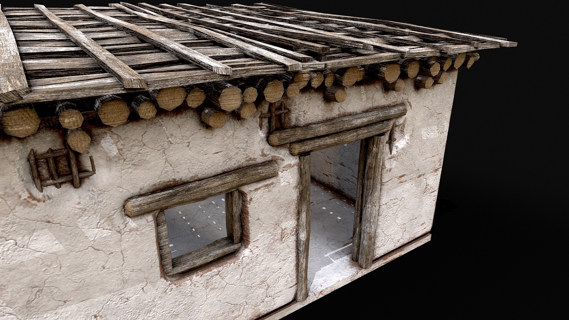 Village White Clay House 5 3D Model - TurboSquid 2357815