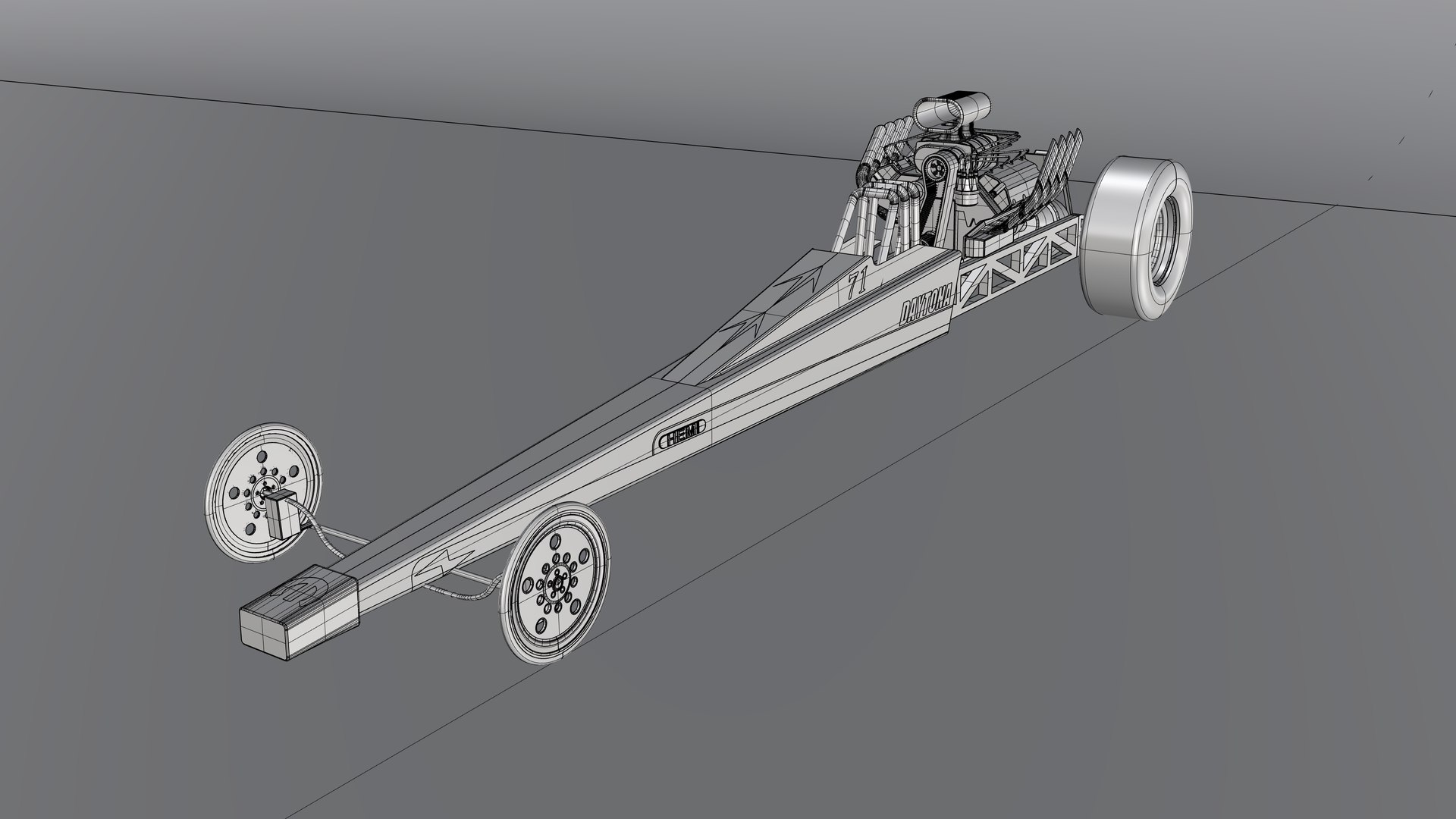 3D Dragster Model - TurboSquid 2313368