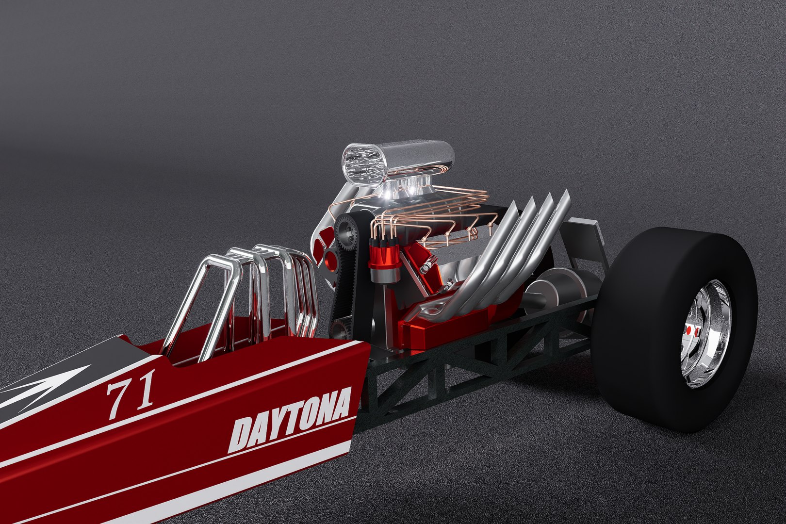 3D Dragster Model - TurboSquid 2313368