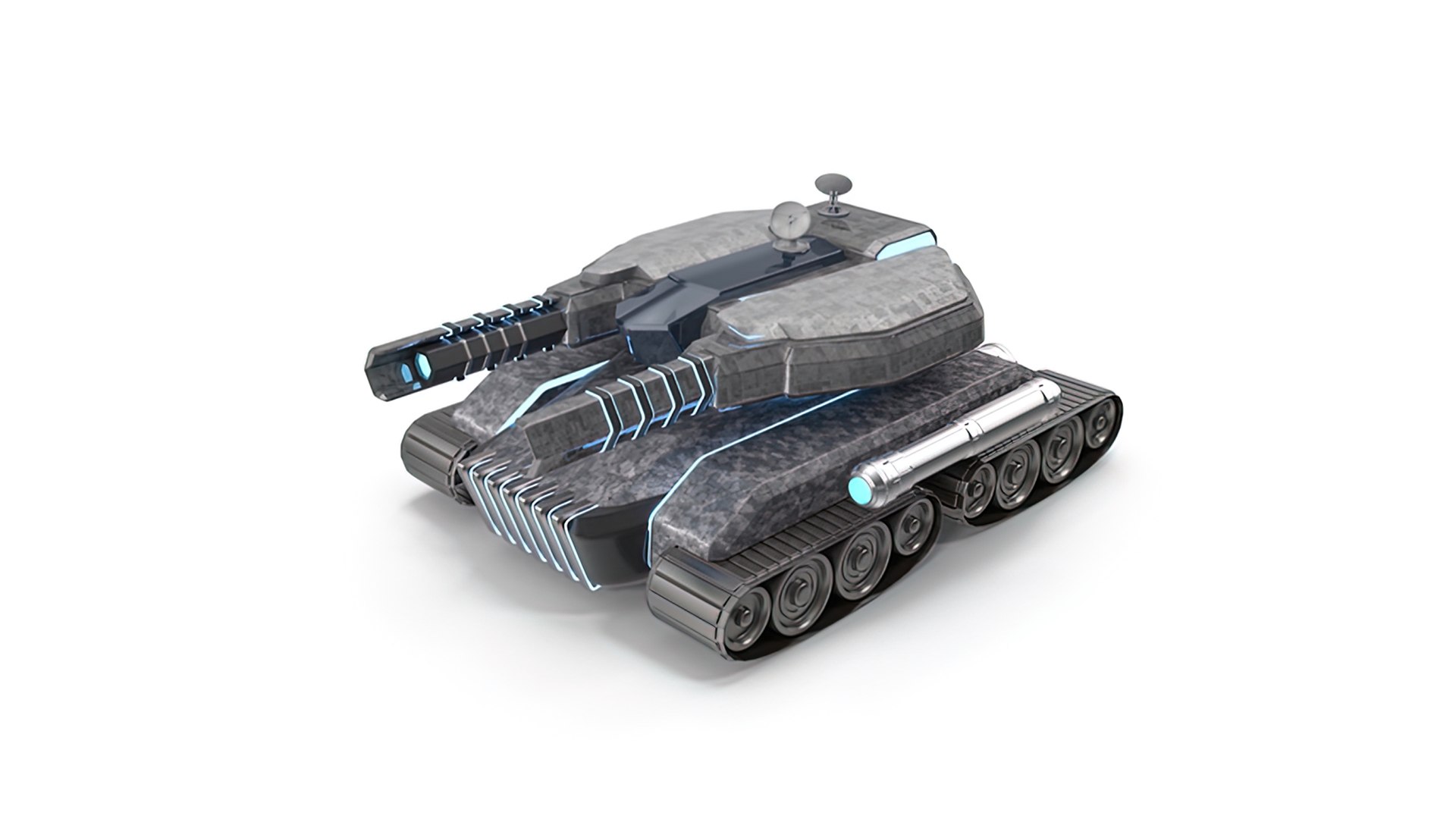 3D Sci-Fi Tank Model - TurboSquid 2188643