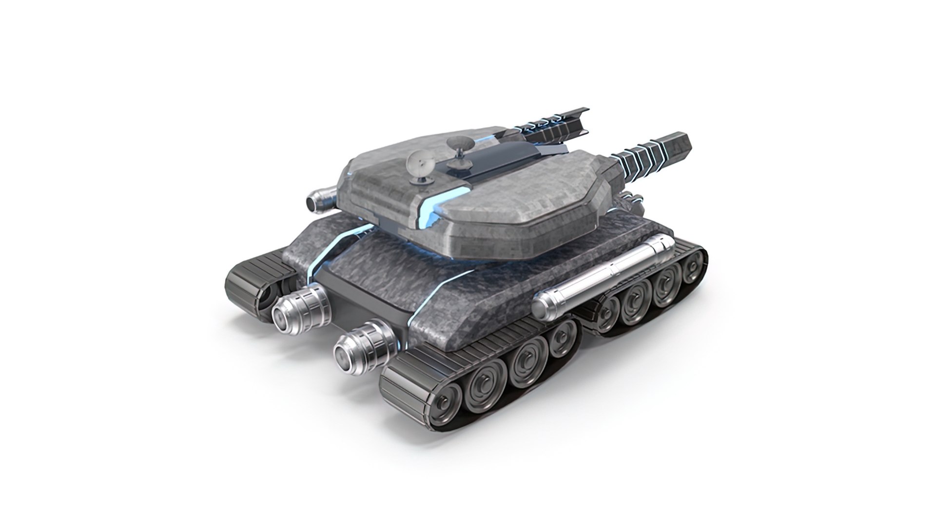 3D Sci-Fi Tank Model - TurboSquid 2188643