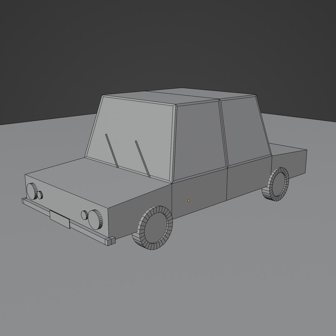 Low Poly Red Car 3D Model - TurboSquid 2064363