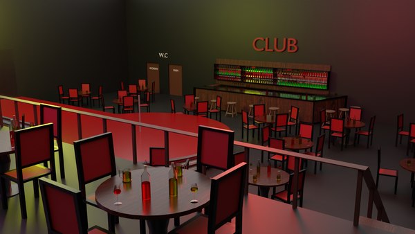 Blender Nightclub Models | TurboSquid