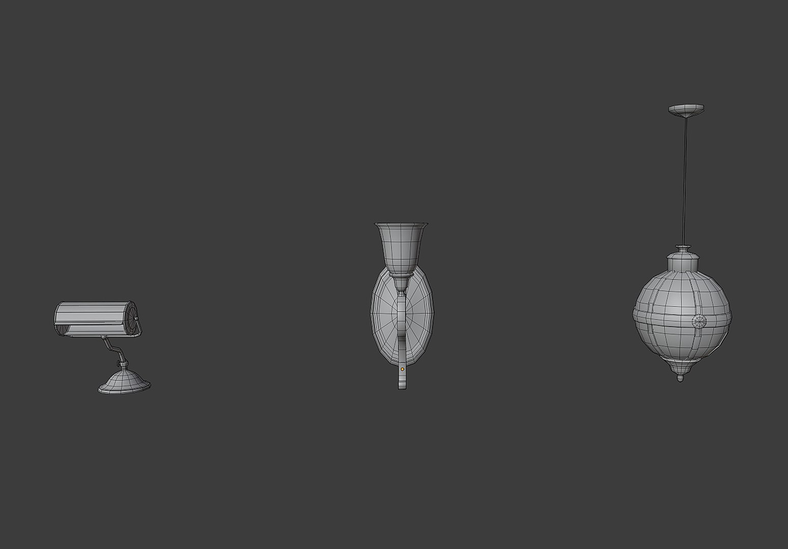 3D Model Victorian Antique Lamps Low-poly - TurboSquid 1712998